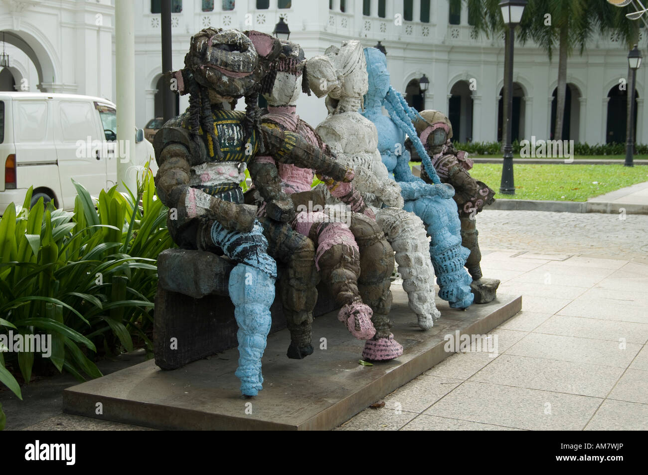 statues out side the Museum of Art Singapore Stock Photo - Alamy