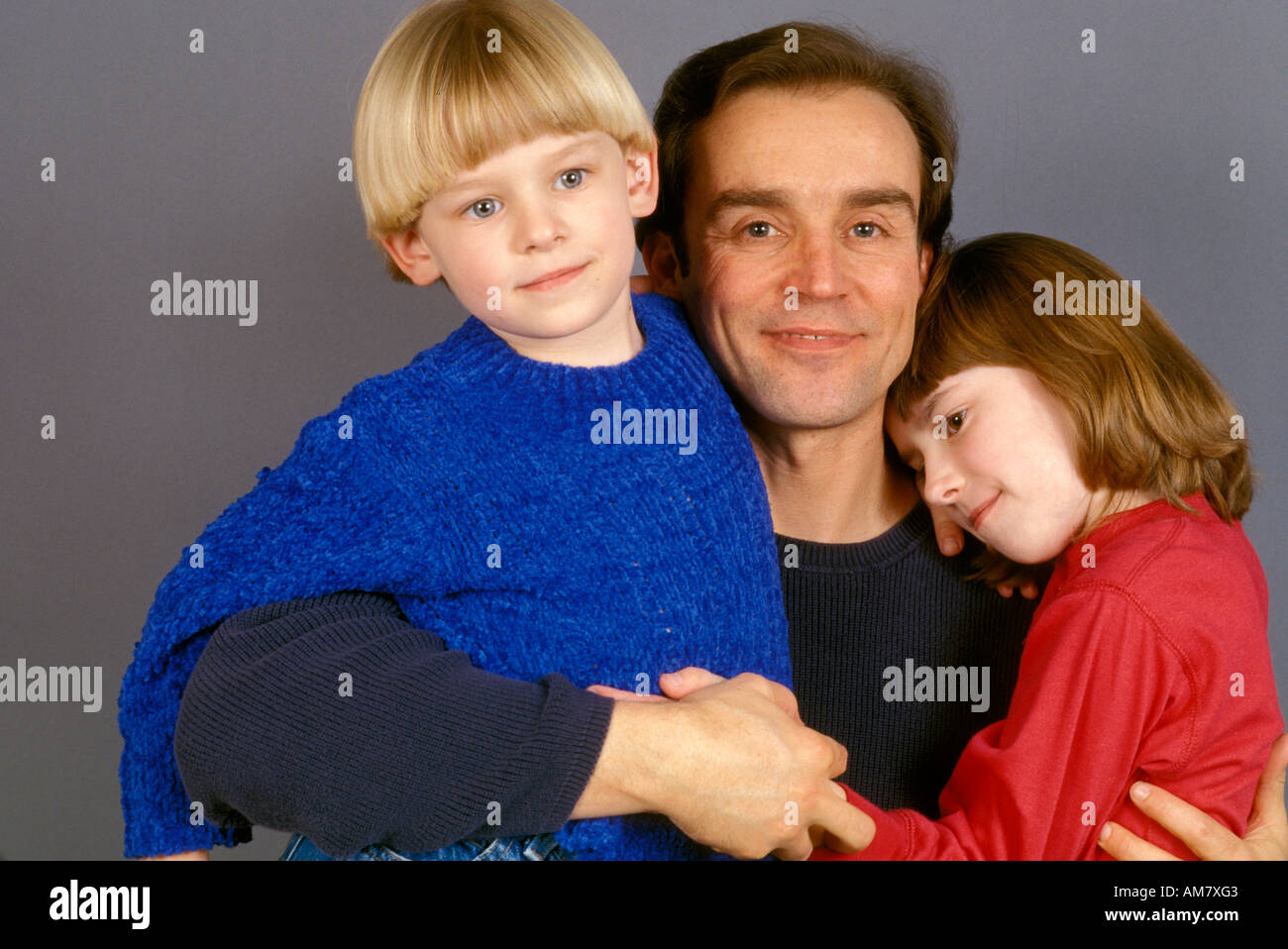Father with children, smiling, portrait Stock Photo - Alamy