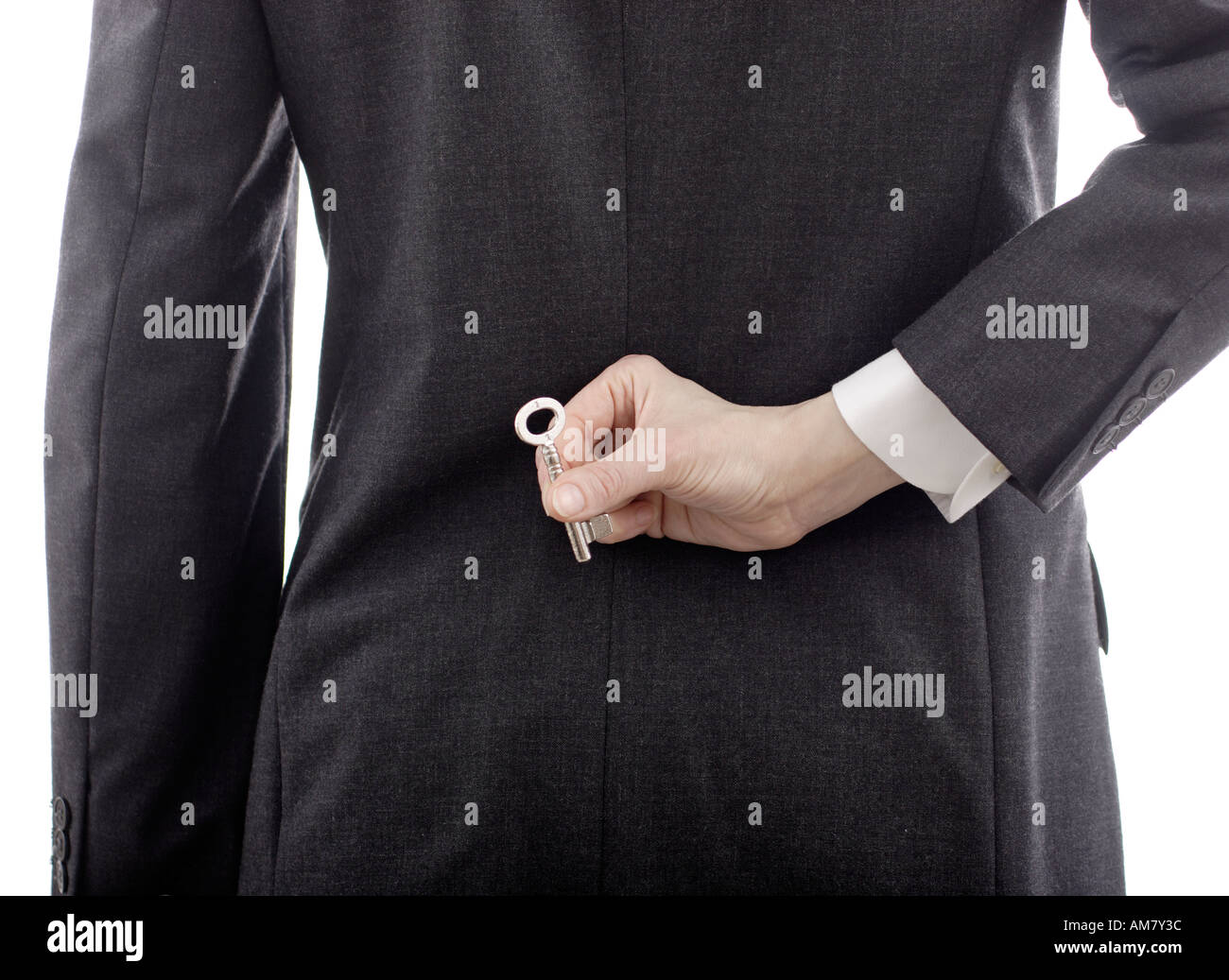 Key Concealed Behind Back Stock Photo - Alamy