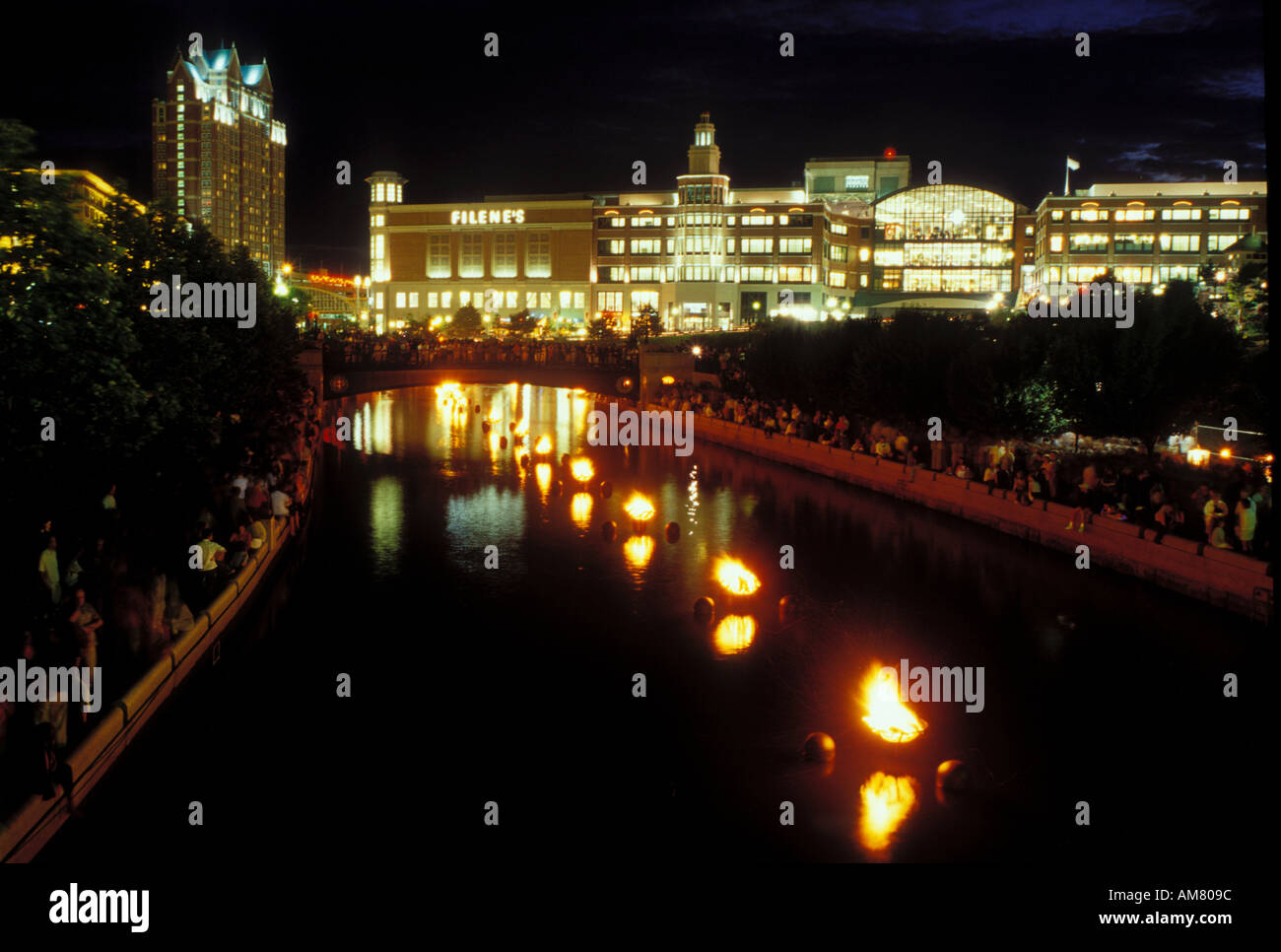 Providence waterfire hi-res stock photography and images - Alamy
