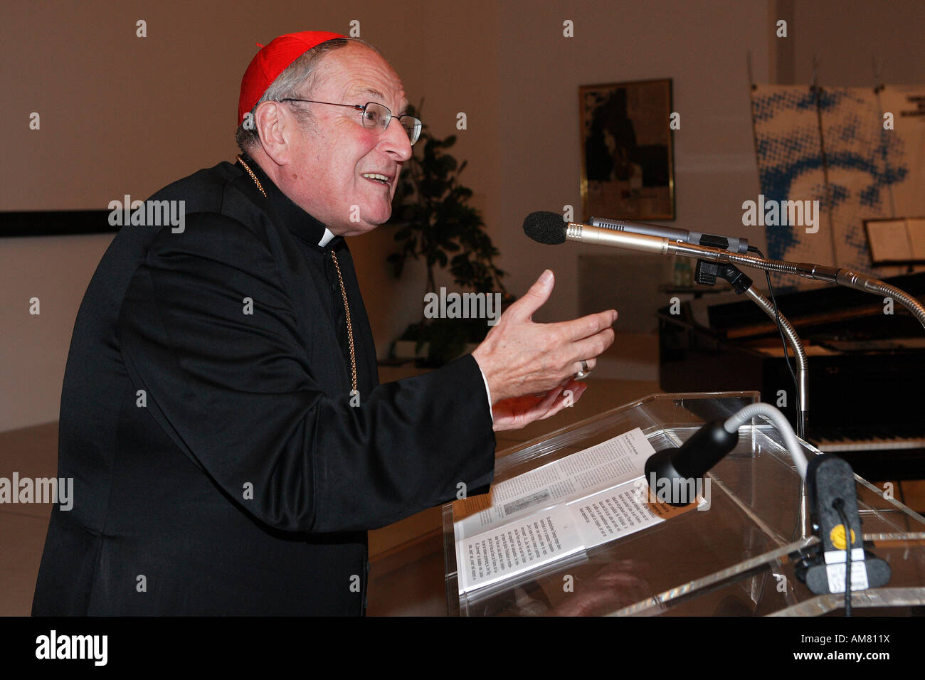 Cardinal priest and Archbishop of Cologne Joachim Meisner Stock Photo ...