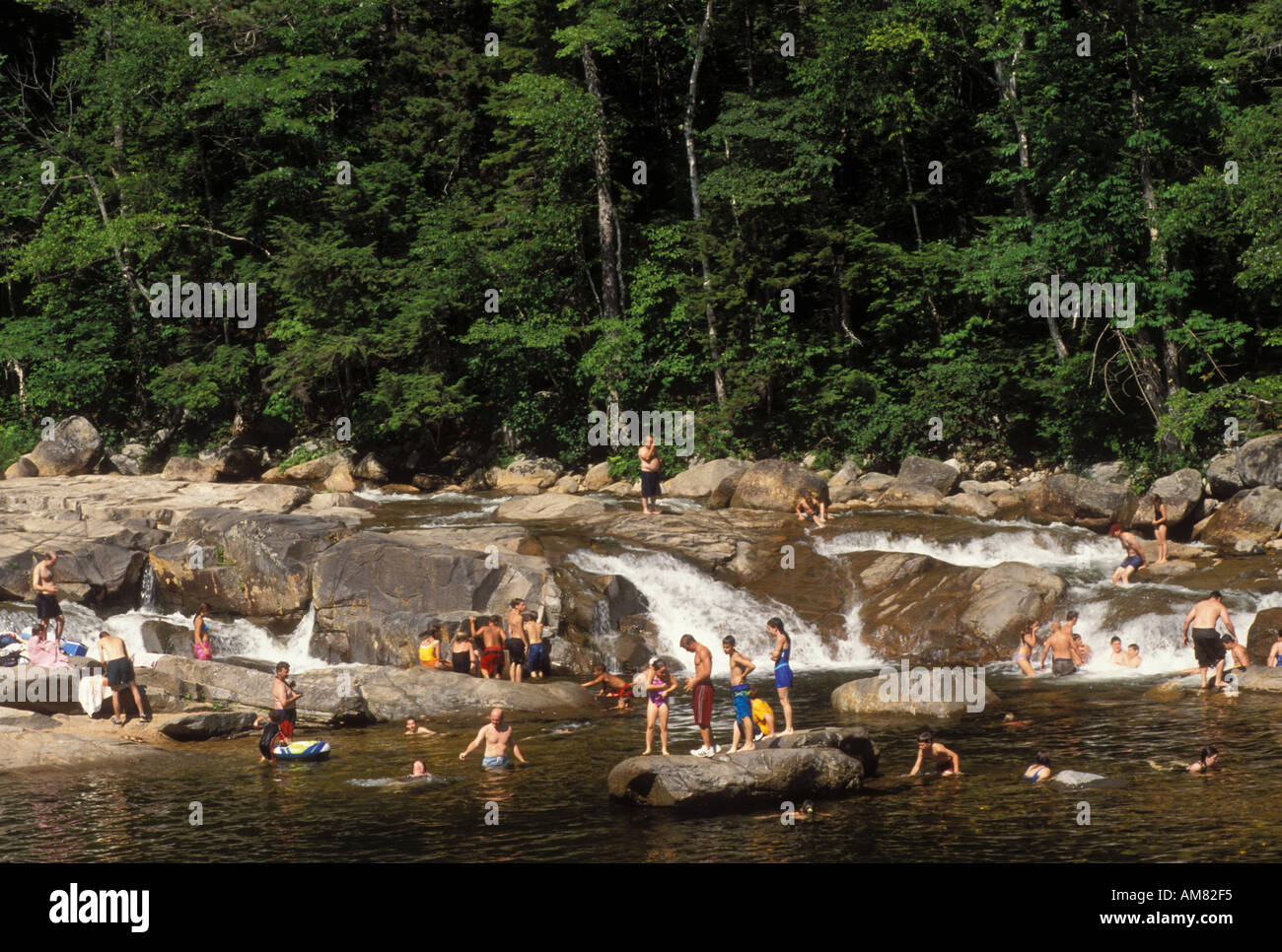 Bathers in mountain pool hi-res stock photography and images - Alamy