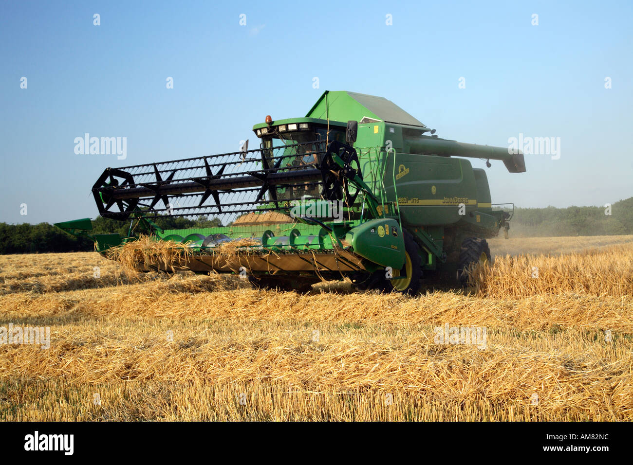 Combine harvester harvesting barley 6 Stock Photo - Alamy