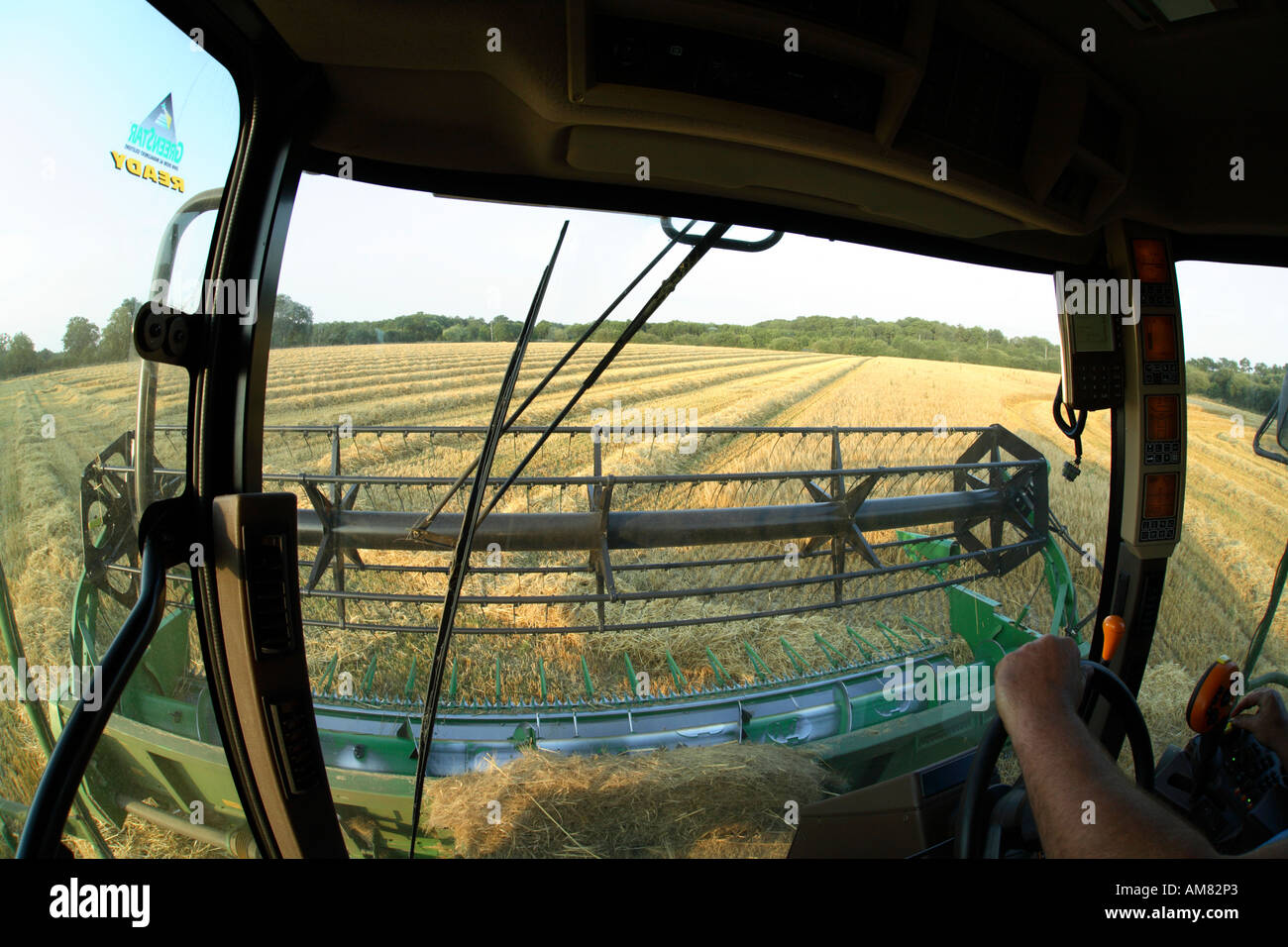 View from inside combine harvester hi-res stock photography and images ...