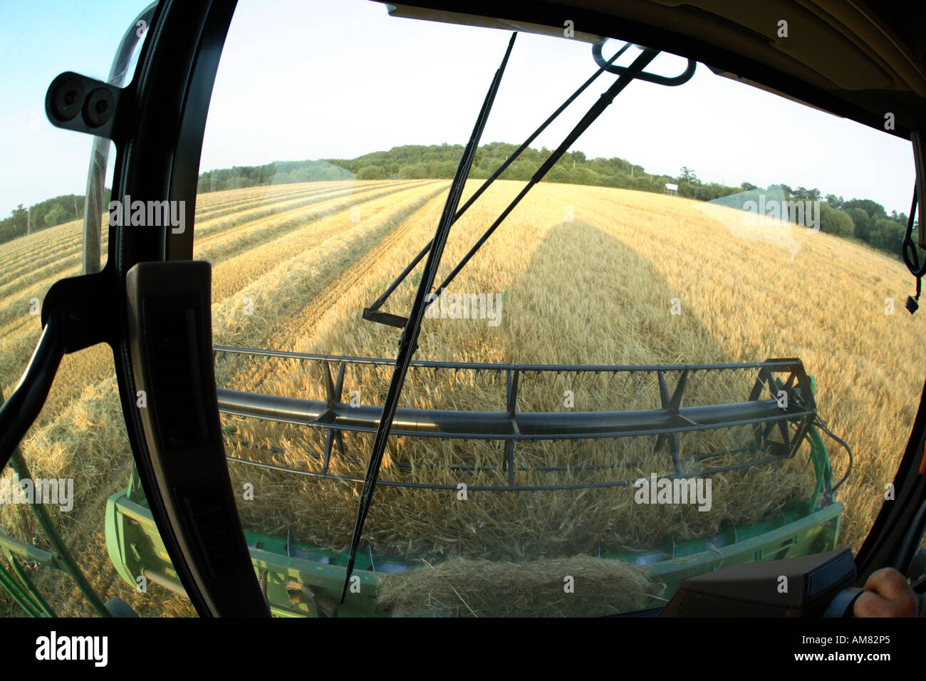 View from inside combine cab hi-res stock photography and images - Alamy
