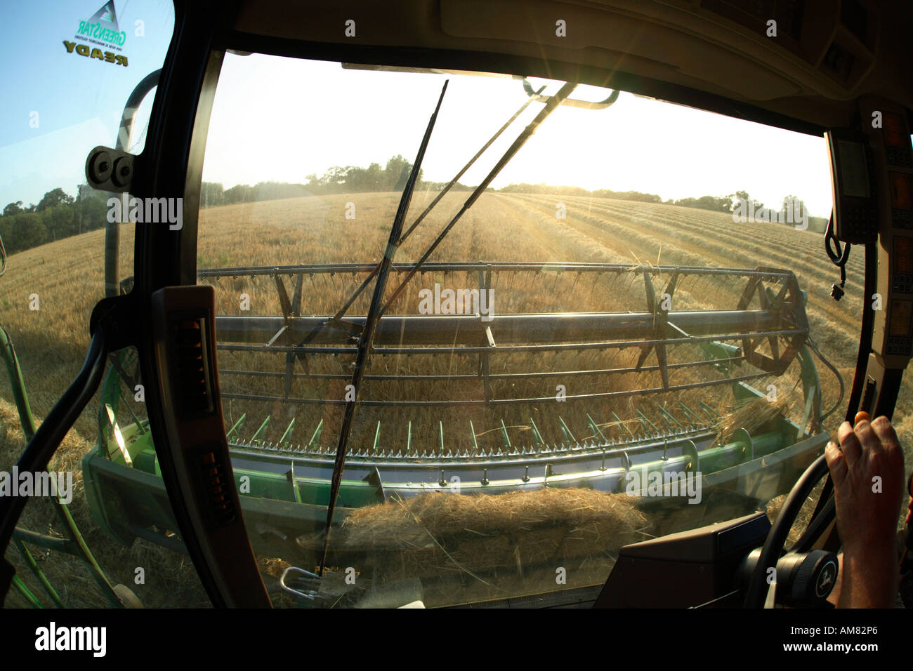 View from inside combine cab hi-res stock photography and images - Alamy