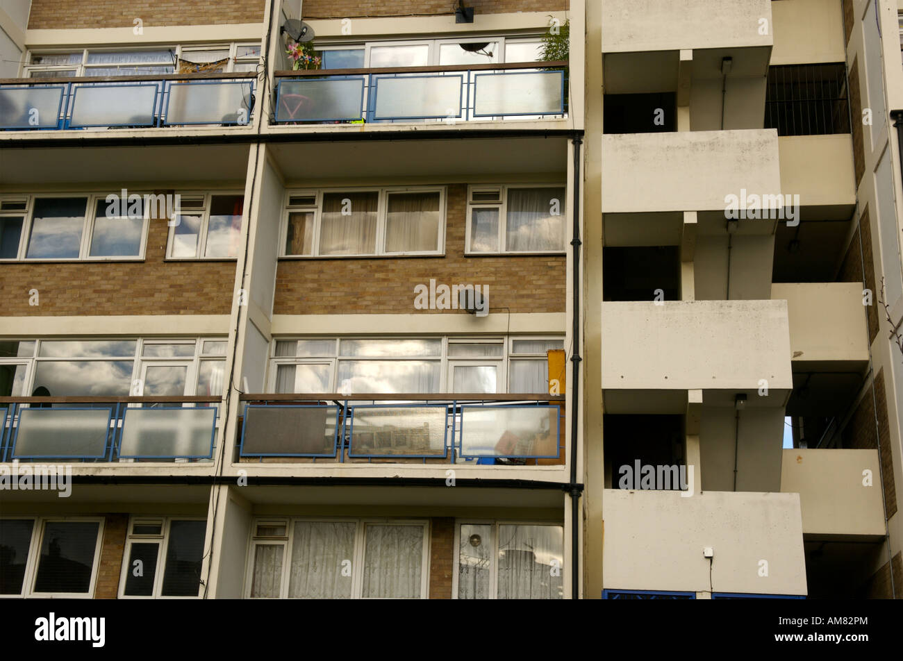 A tower block of flats/appartments in the East End of London Stock ...