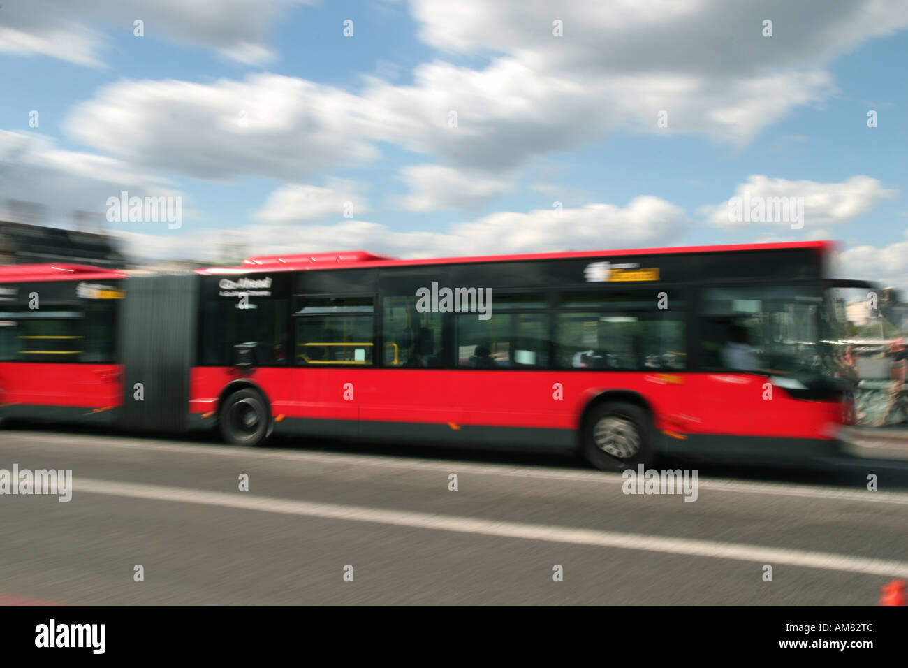 Bendy Bus in London UK Stock Photo - Alamy