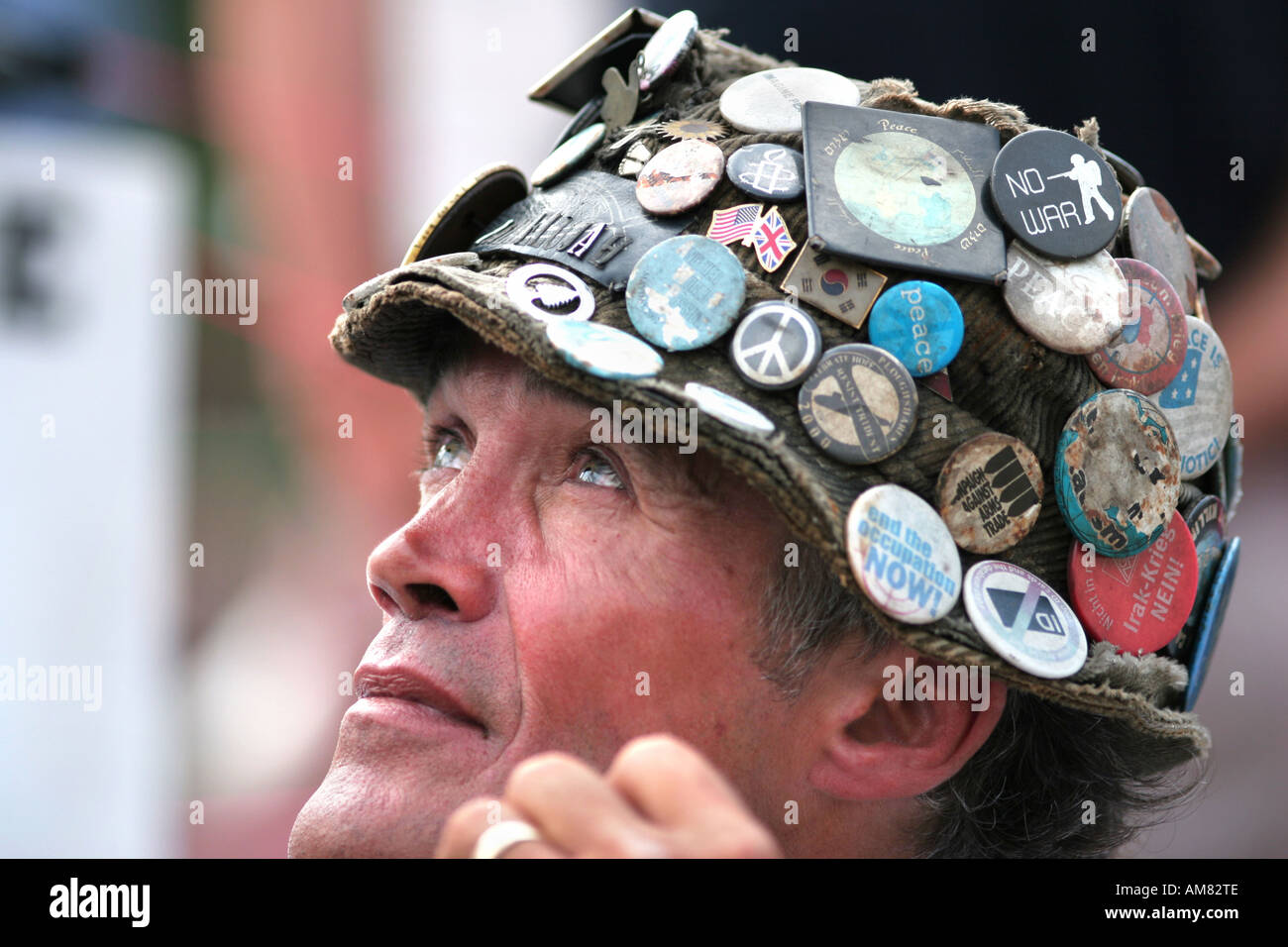 Brian Haw peace protester in London UK Stock Photo - Alamy