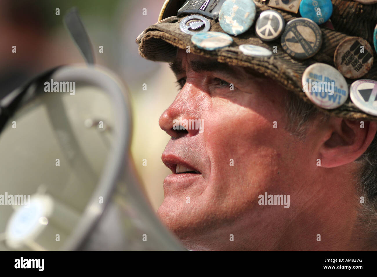 Brian Haw peace protester in London UK Stock Photo - Alamy