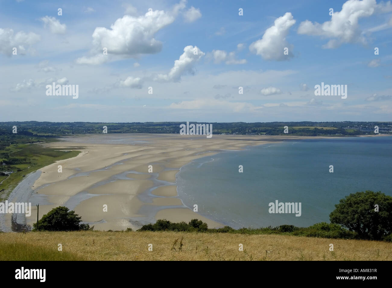 View of Red Wharf Bay Anglesey North Wales at low tide Stock Photo - Alamy