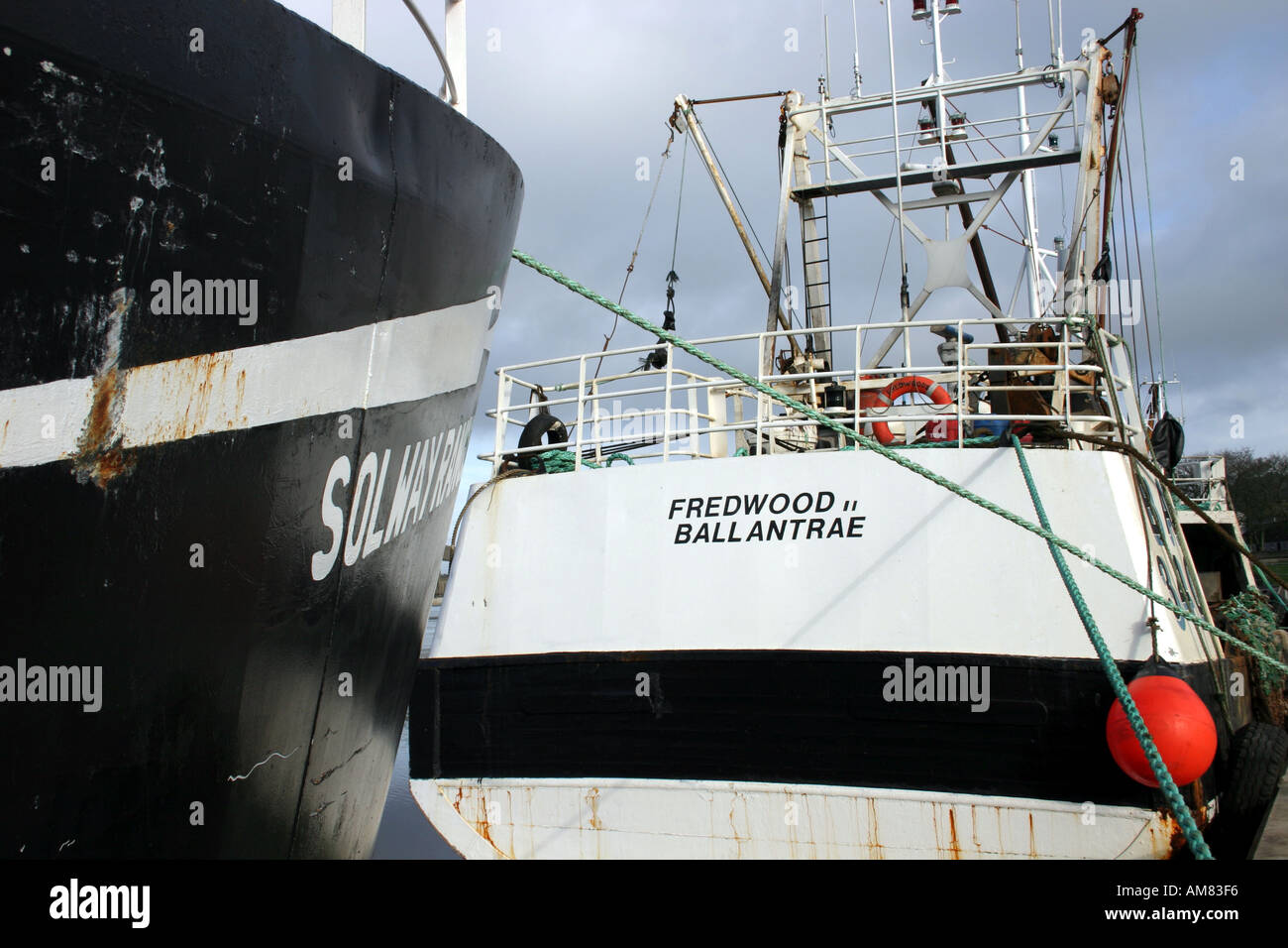 Fishing boats in Kirkcudbright harbour Dumfries Galloway Scotland Stock ...