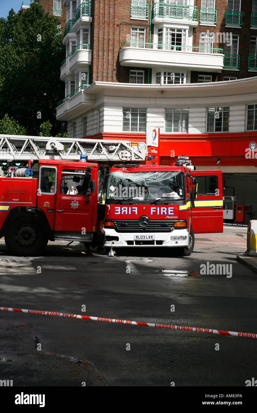 Fire engines that crashed while on their way to same fire, Marylebone ...