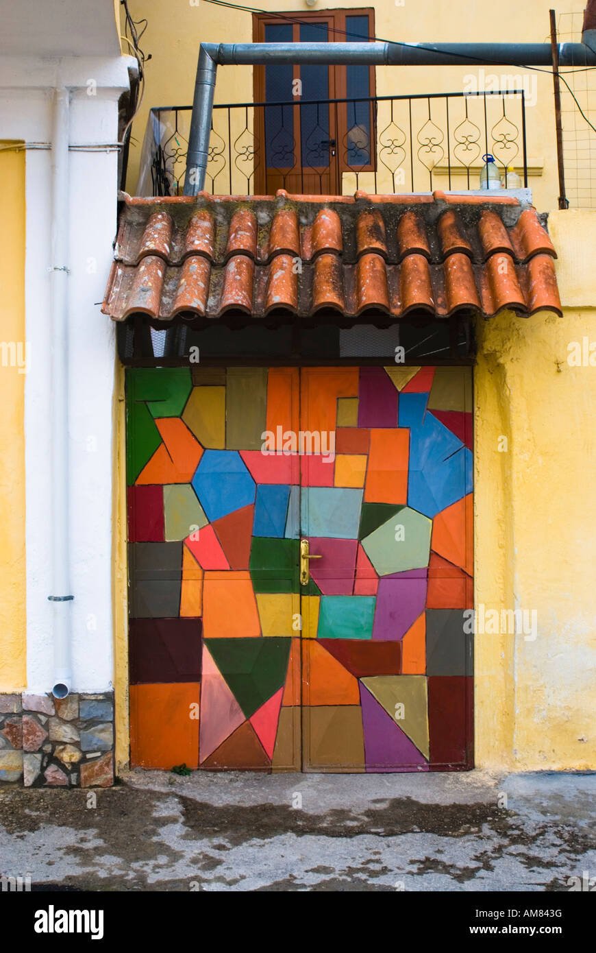 Colourful gate,Pogradec, Albania Stock Photo - Alamy