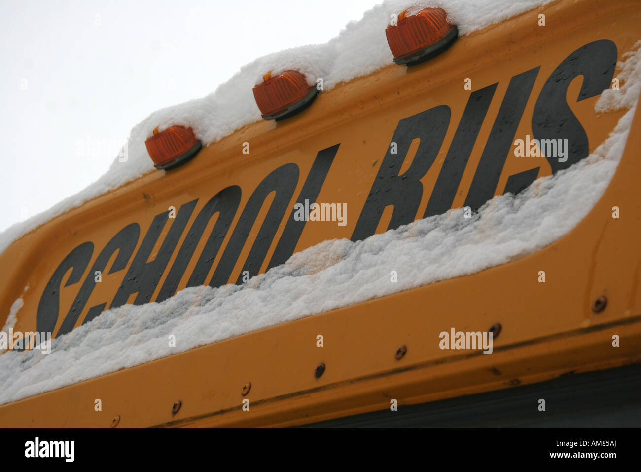 School bus snow storm hi-res stock photography and images - Alamy