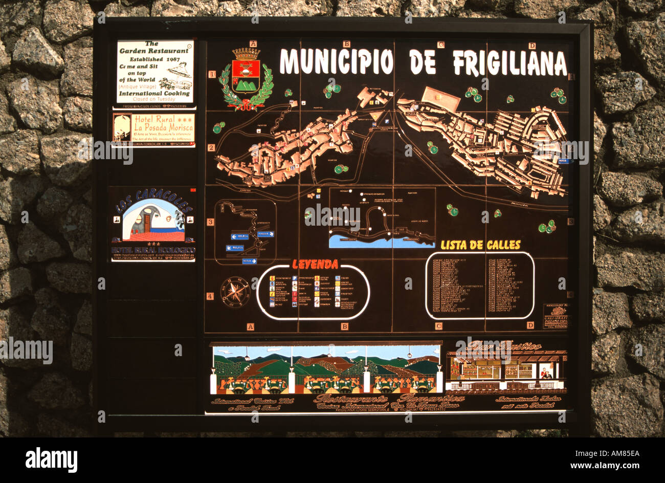 Plan of Frigiliana Stock Photo - Alamy