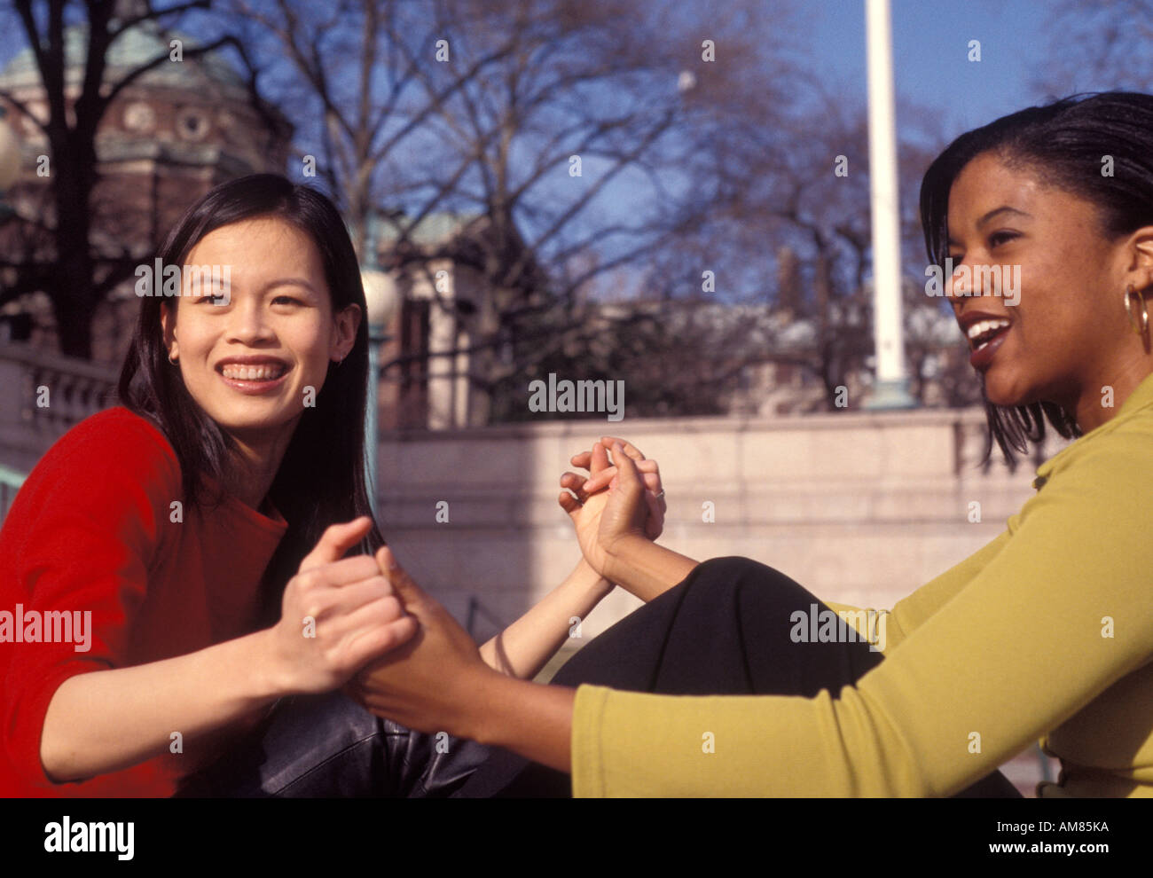 Happy cheerful smiling women hi-res stock photography and images - Alamy