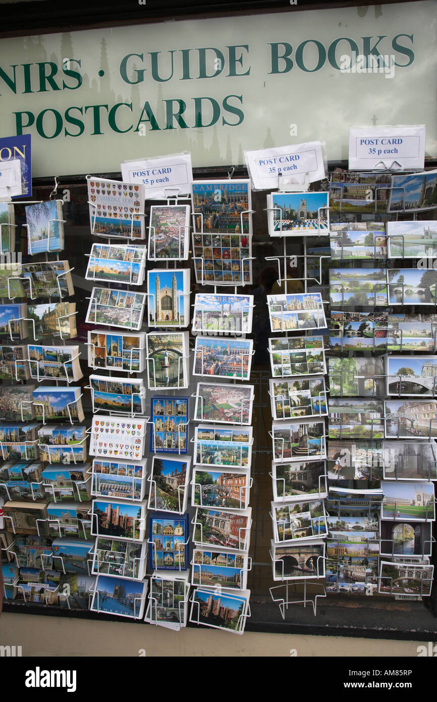 Racks of postcards on display Cambridge England Stock Photo - Alamy