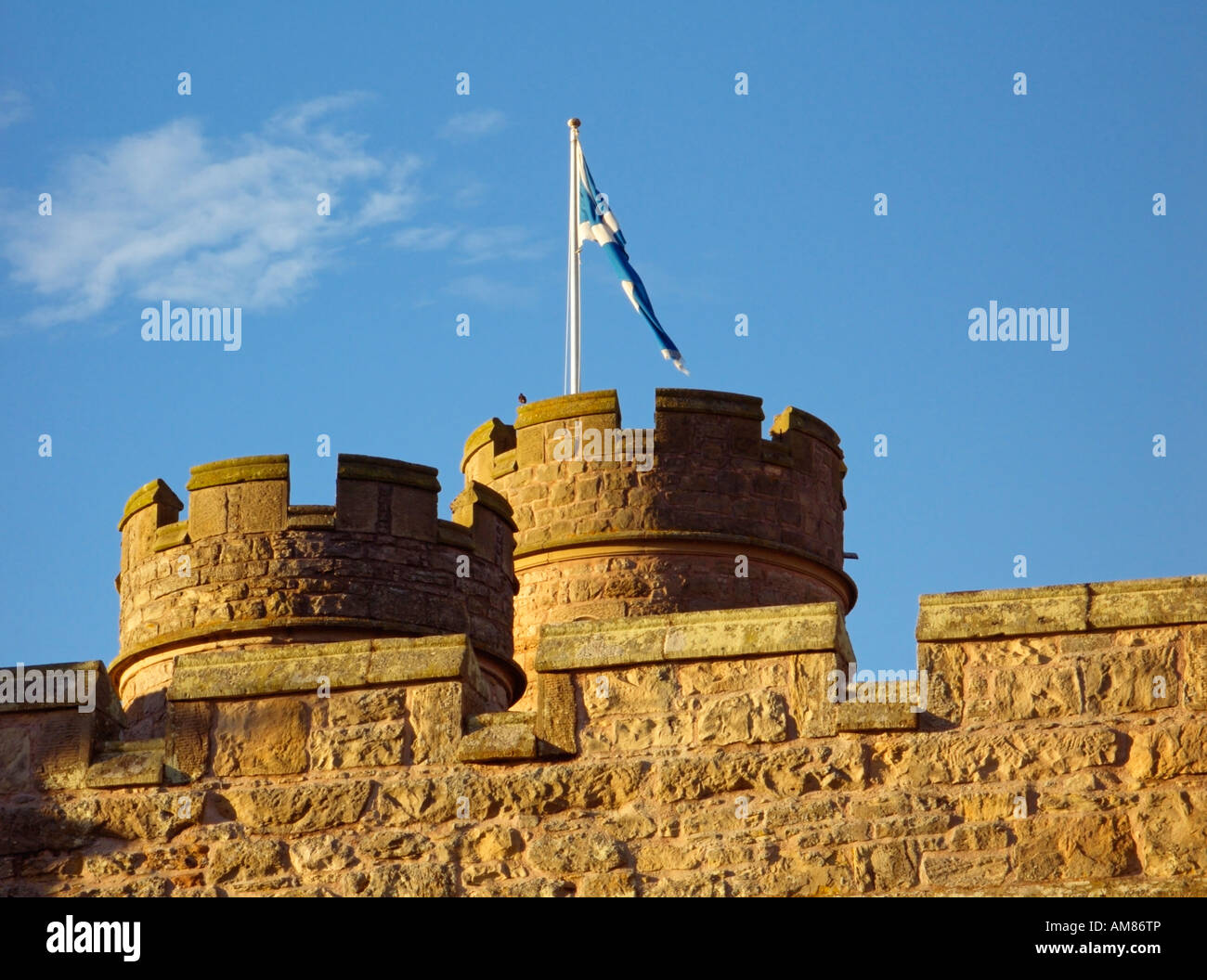 Flag of Scotland above Jedburgh Castle Jail & Museum, Jedburgh, Royal ...