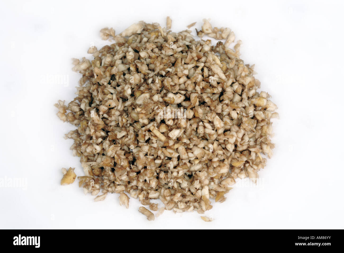 Dandelion root ground un-roast Stock Photo - Alamy