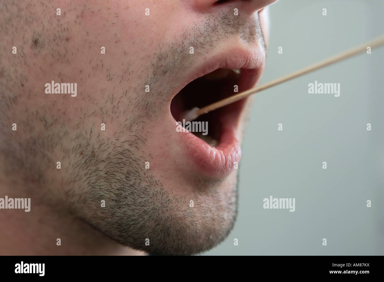 Securing of evidence, saliva swab test Stock Photo - Alamy
