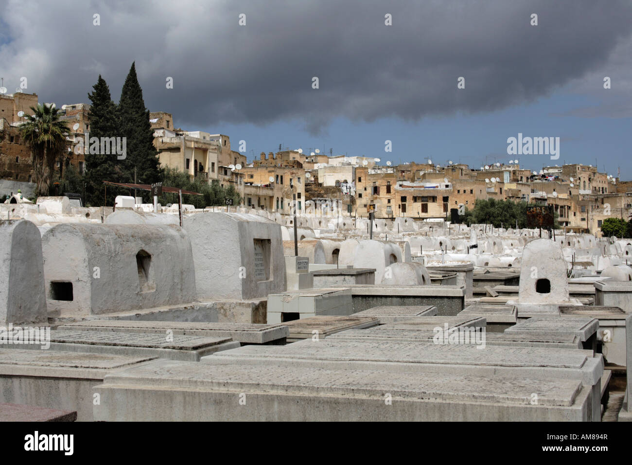 Graves on a jewish cementery, Fes, Morocco Stock Photo - Alamy