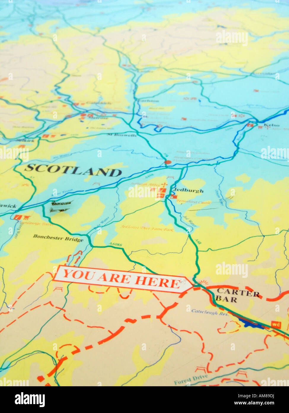 Cheviot hills border scotland map hi-res stock photography and images ...
