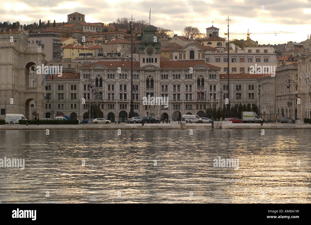 Unità d'Italia Square in Trieste from the sea Stock Photo - Alamy
