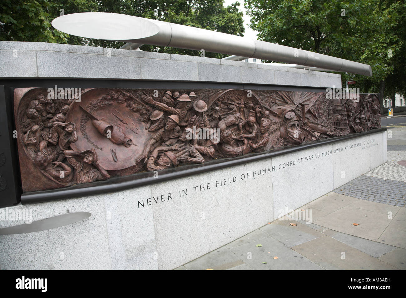 Battle of Britain war memorial sculpture, Embankment, London, England ...