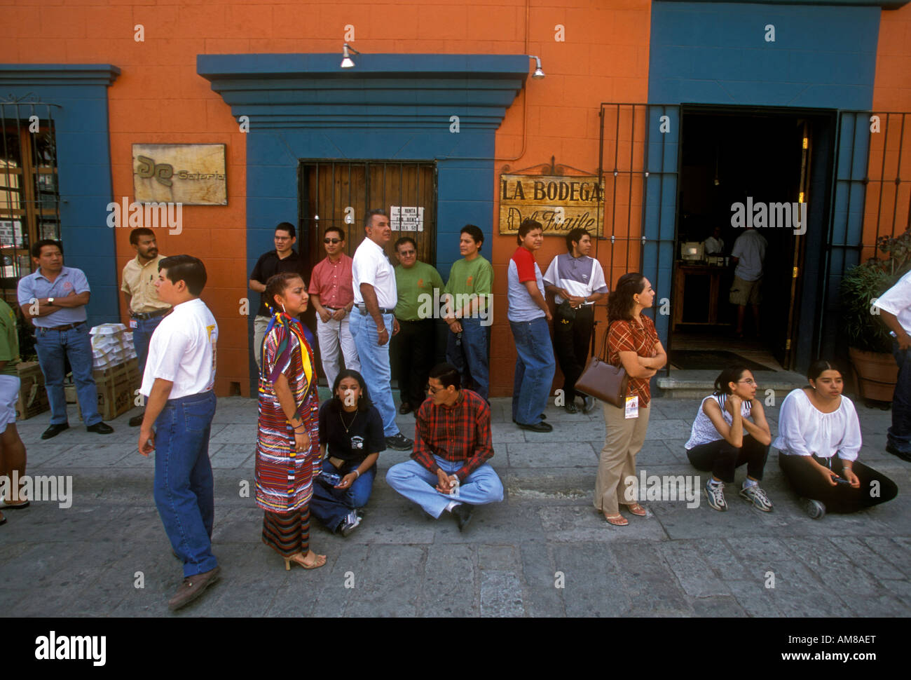 Mexicans, Mexican people, friends, tourists, Calle Macedenio Alcala ...