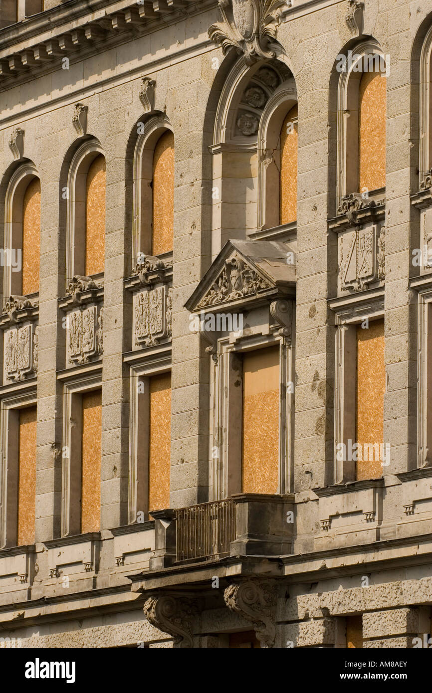 Boarded up windows, Berlin, Germany Stock Photo - Alamy