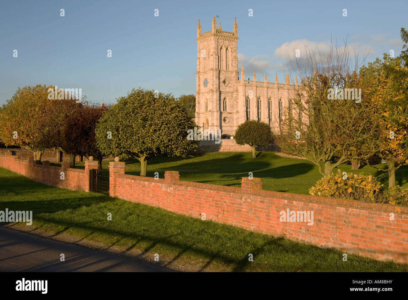 Kings Norton St. John the Baptist church at dusk Leicestershire Stock ...