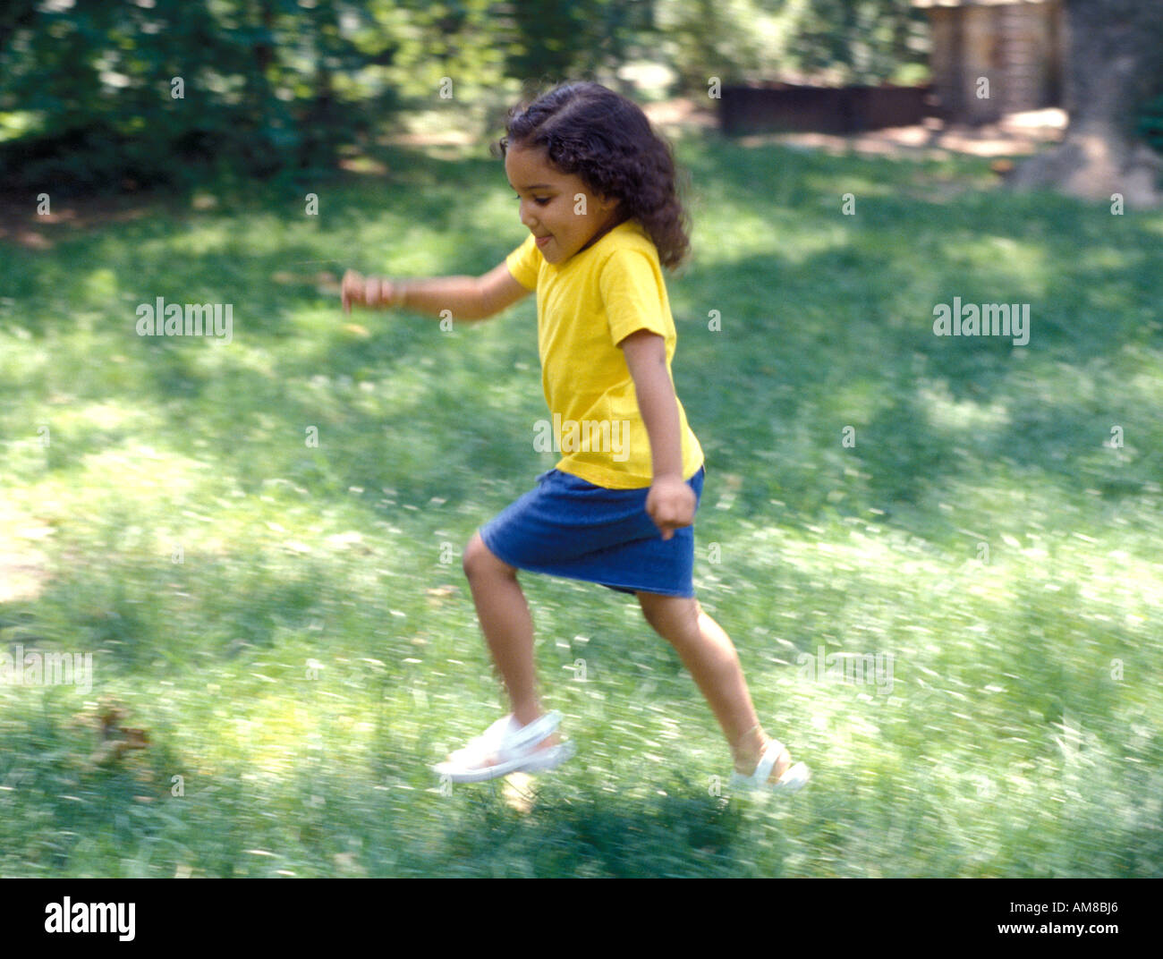 Girl run ground kid hi-res stock photography and images - Alamy