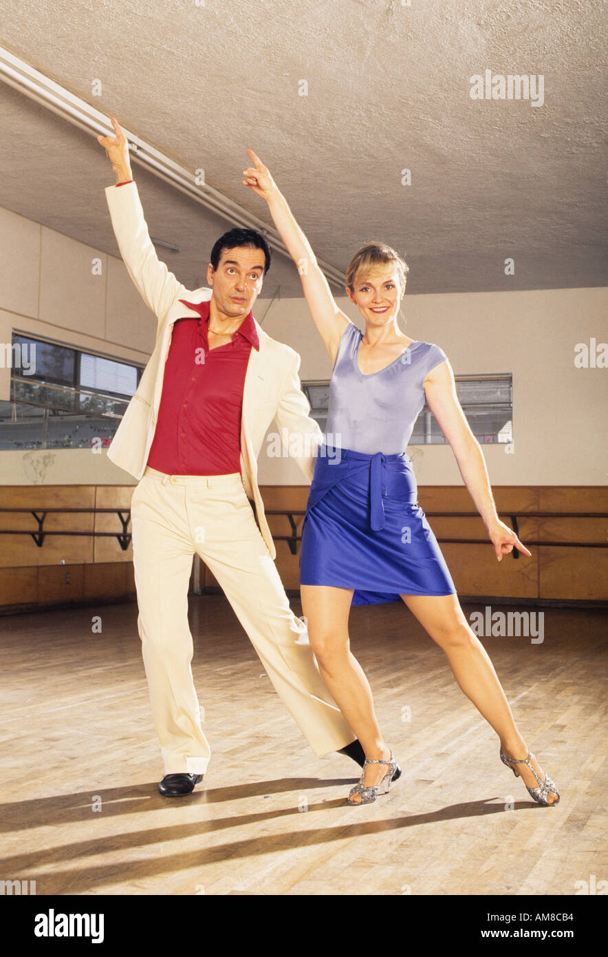 Couple Disco Dancing Stock Photo - Alamy