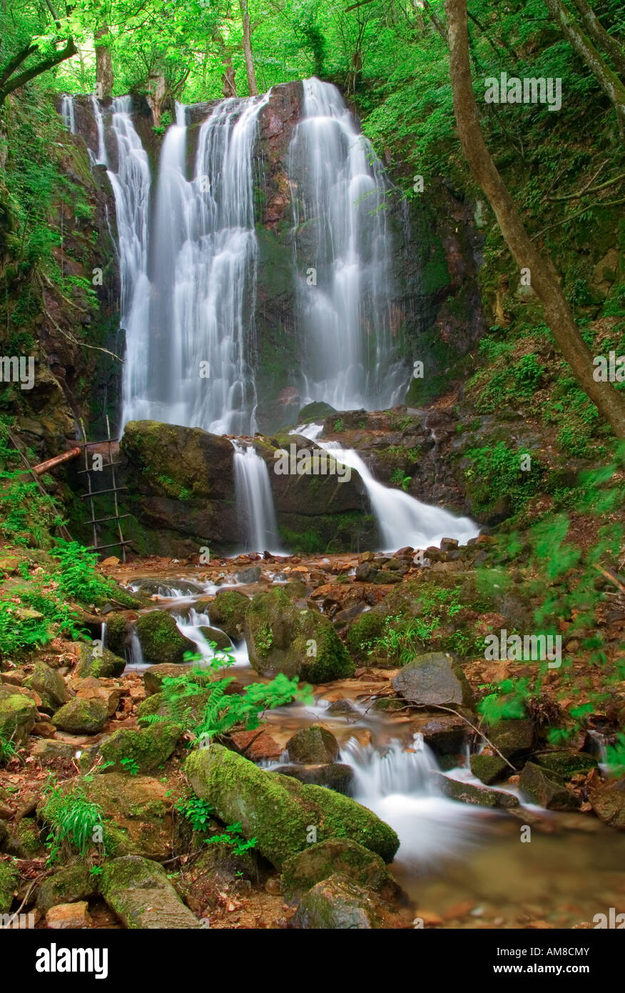 Waterfall in the forest of Kolesino village Stock Photo - Alamy