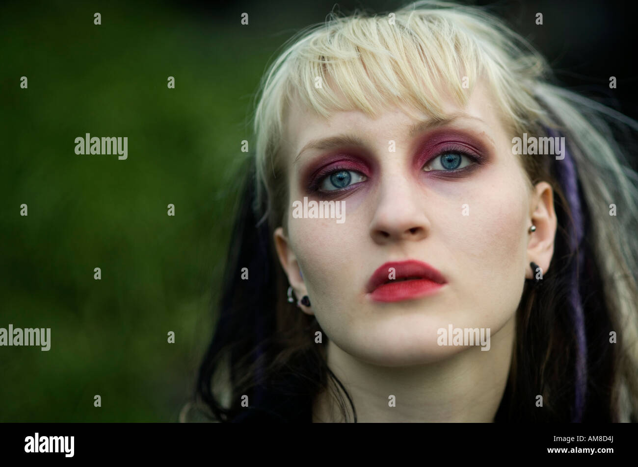 Portrait of a blond goth girl Stock Photo - Alamy