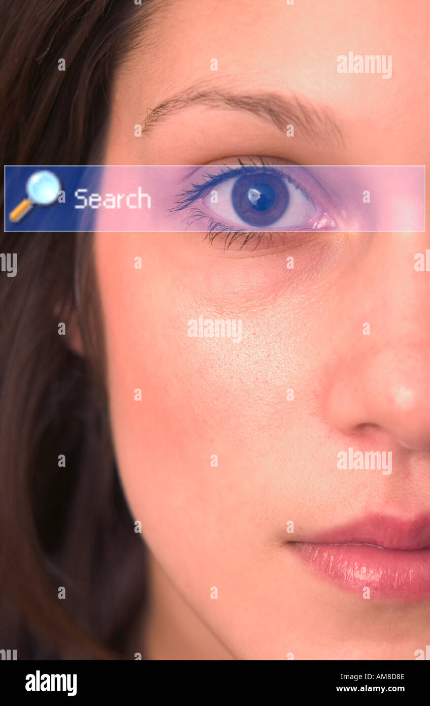 Portrait of a Young Woman Showing Right Half of Face Stock Photo - Alamy