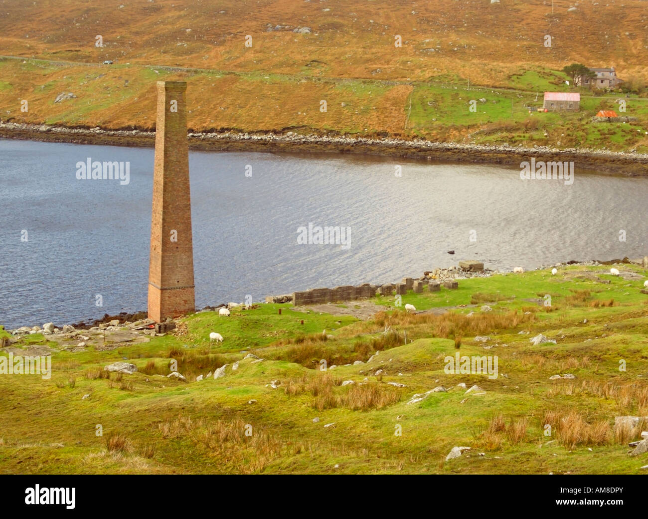 Old whaling station at Bunabhaineadar West Loch Tarbert North Harris ...