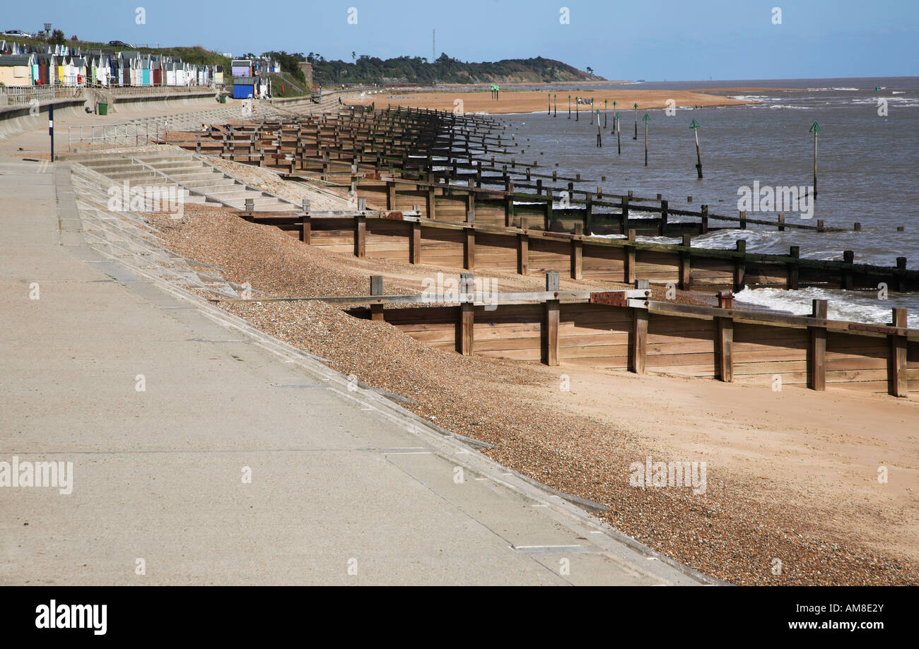 Wooden and concrete groynes hi-res stock photography and images - Alamy
