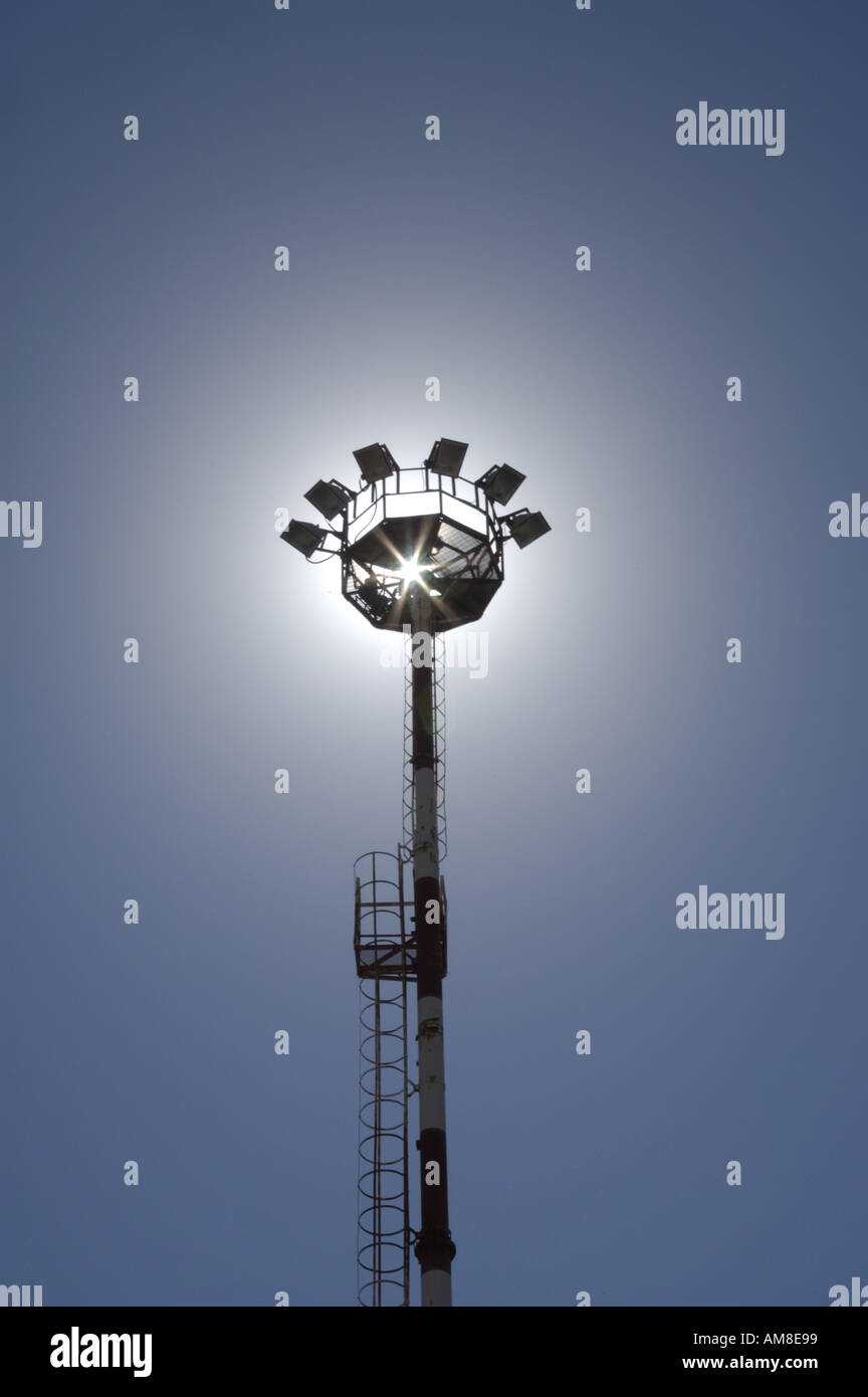 Light tower in Silhouette Stock Photo - Alamy
