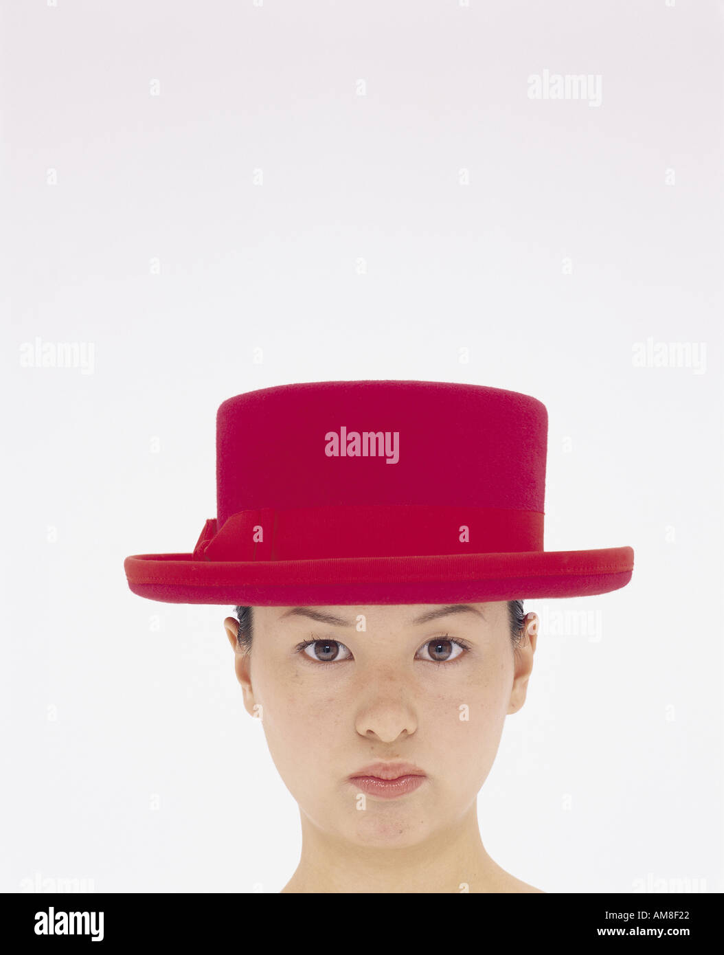 Woman with hat angry Stock Photo - Alamy
