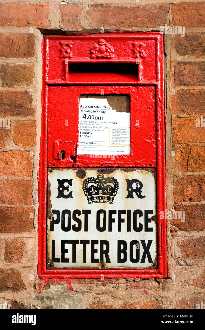 A post box in a South Derbyshire village, England, United Kingdom ...