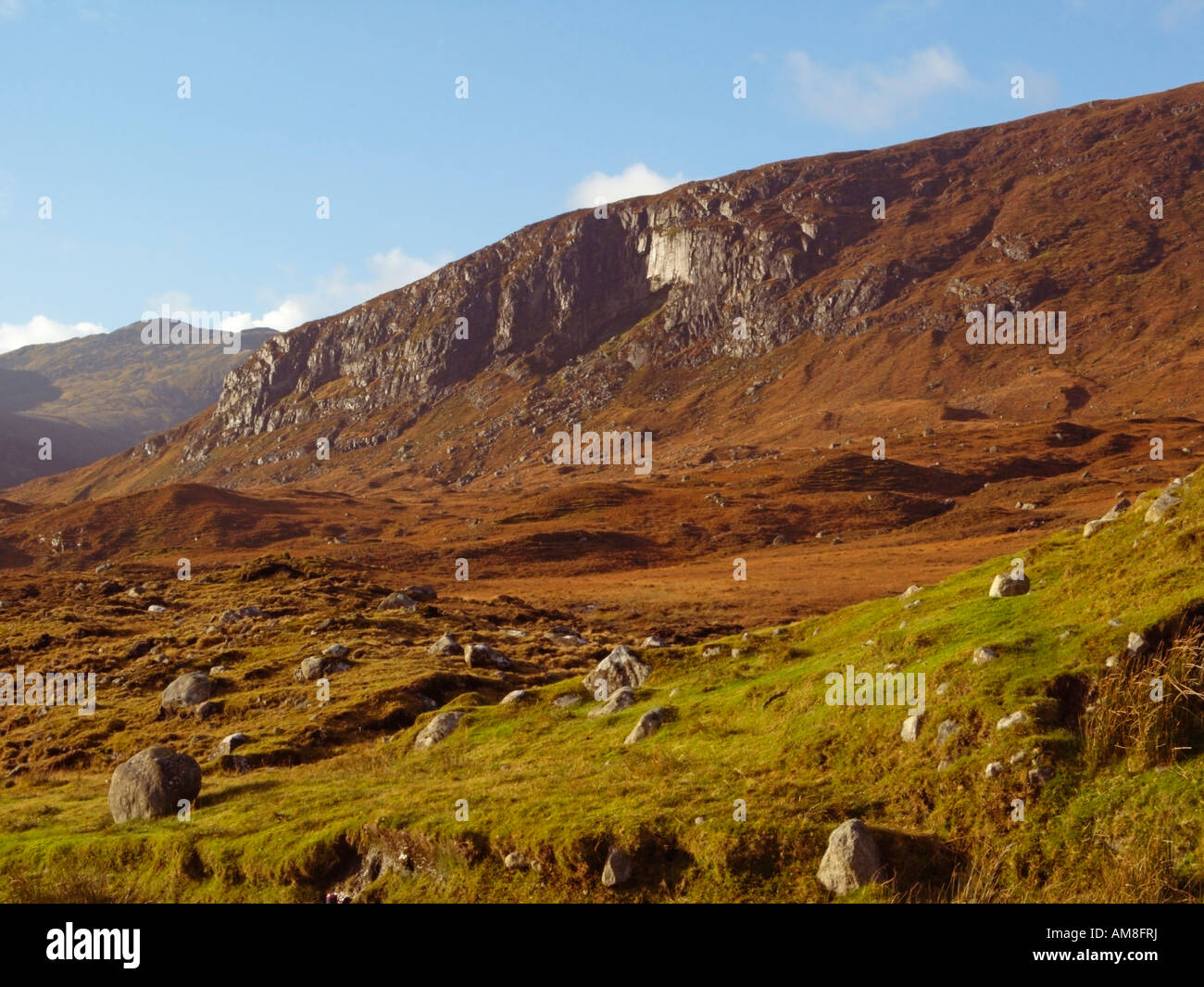 North Harris Mountain Scenery along the A859 near Scaladal and the ...