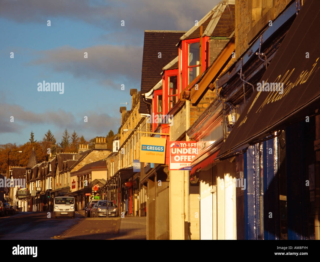 High Street Pitlochry Perthshire Scotland United Kingdom Stock Photo ...