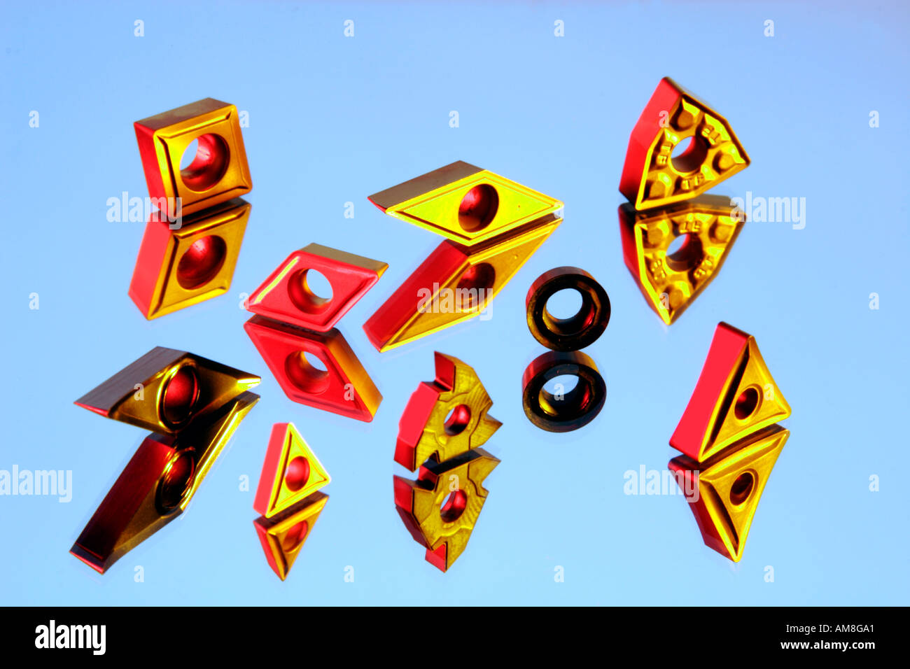 Common styles of carbide inserts Stock Photo - Alamy