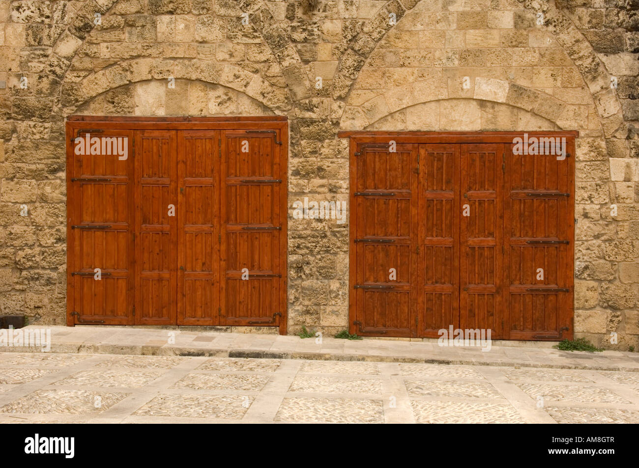 Closed shops in the old market of Byblos Lebanon Stock Photo - Alamy