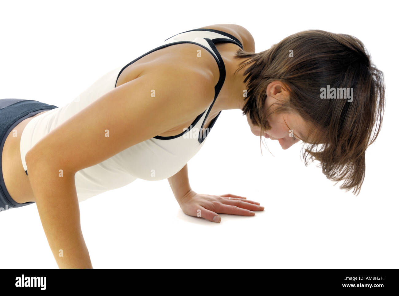 Woman press ups arms hi-res stock photography and images - Alamy