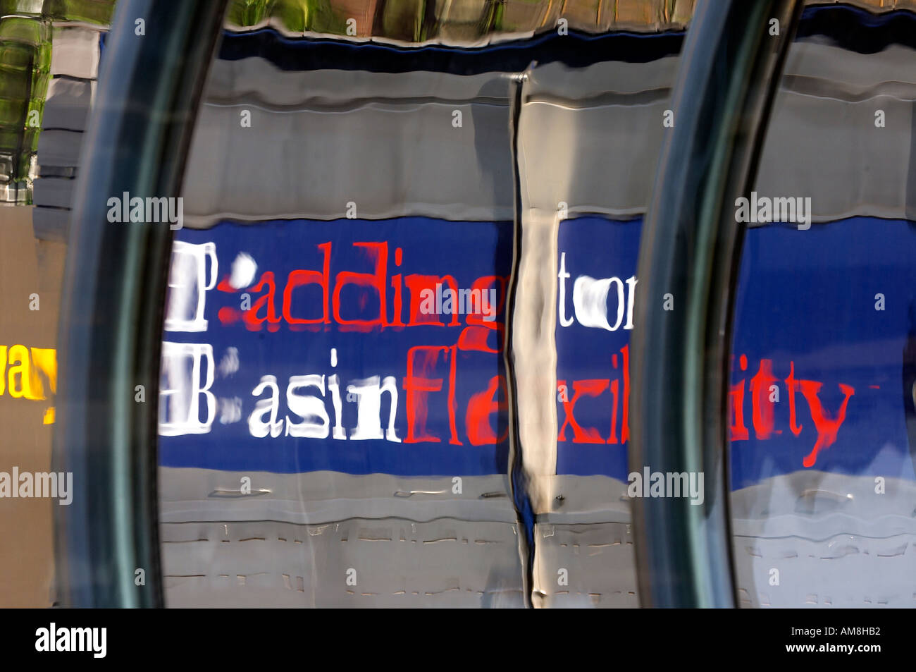 Helix Bridge Marcus Taylor Architects distorted sign Paddington Basin ...