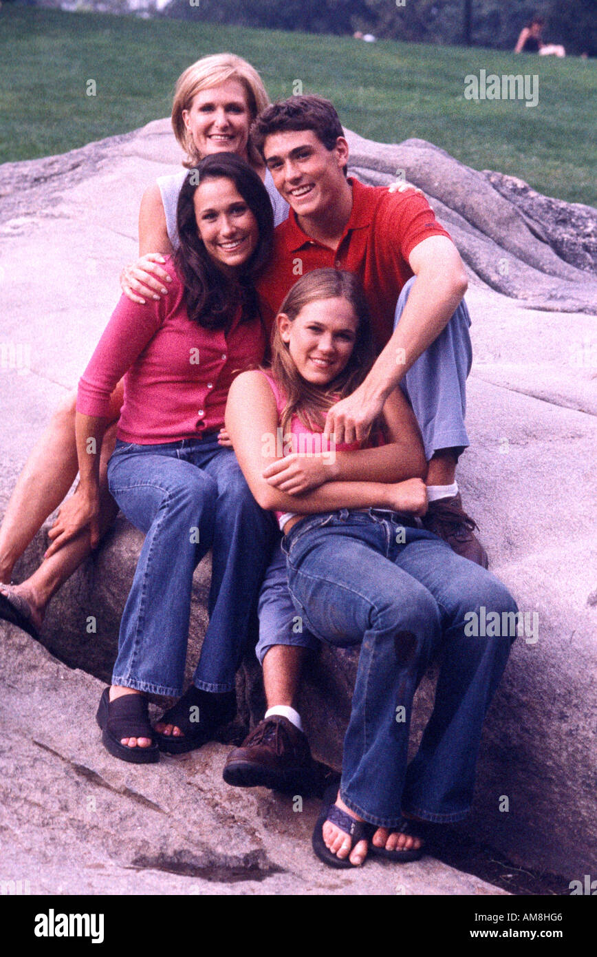 Family smiling, portrait Stock Photo - Alamy