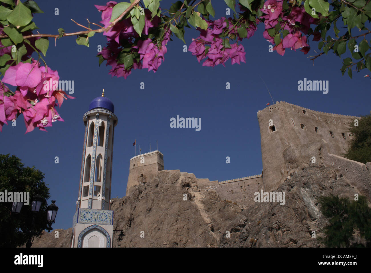 One of Sultans palace towers and the remainings of the Portugese fort ...